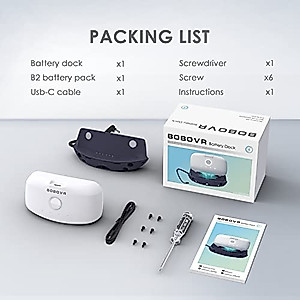 BOBOVR Battery Dock Upgrade Kit for M1/M2 Plus,Quickly Convert M1/M2 Plus Strap Regular Version to Battery Version.