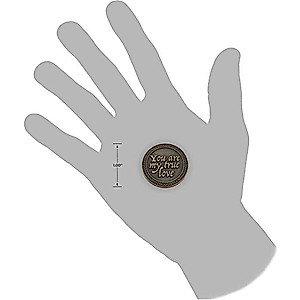 Romantic Love Expression Antique Gold Plated Pocket Coin for Date Night, You are My True Love, & The Best Thing That Ever Happened to Me, Love Gift for Men & Women, from Him or Her