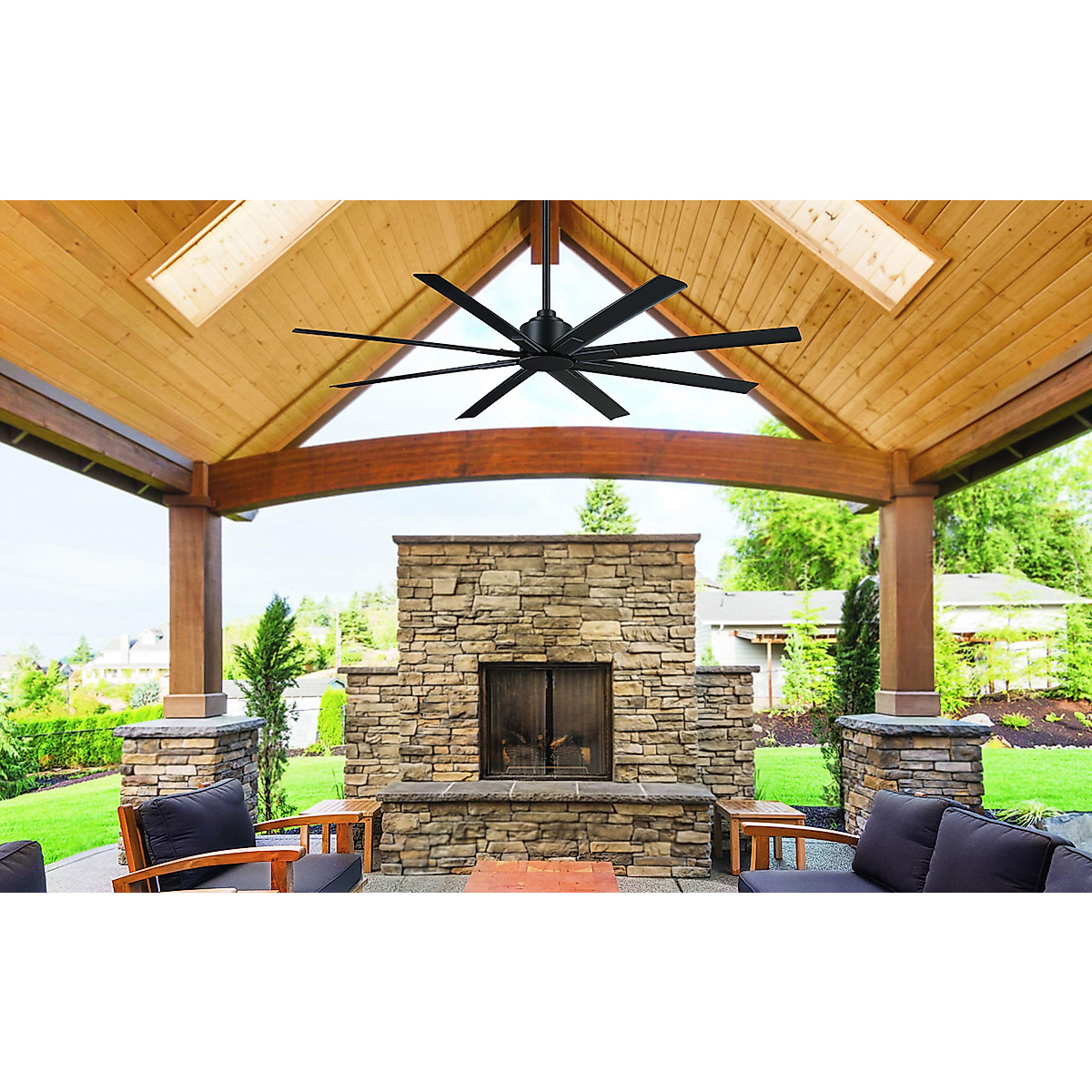 MINKA-AIRE F896-65-CL, Xtreme H2O 65" Ceiling Fan in Coal Finish with Remote and Additional 24" Downrod………