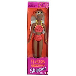Mattel Barbie Florida Vacation 12 inch Skipper Doll