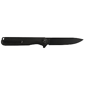 XIPHIAS Flipper Folding Pocket knife, D2 Blade G10 Handle XBJ2201 (Black)