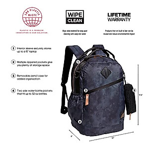 adidas Squad Backpack, Stone Wash Carbon/Rose Gold, One Size