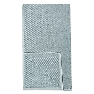 Amazon Basics Odor Resistant Textured Bath Towel Set - 6-Pieces,Cotton, Teal