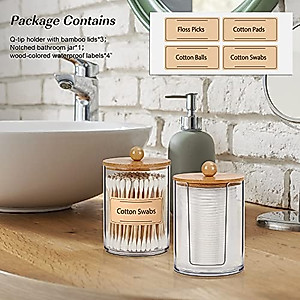 SGHUO 4 Pack 10oz Qtip Holder High Bathroom Organizer Set