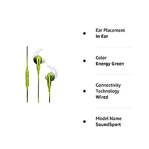 Bose SoundSport in-Ear Headphones for Apple Devices - Wired (Energy Green)