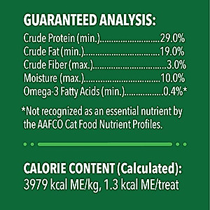 Greenies Feline SMARTBITES Skin & Fur Crunchy and Soft Textured Adult Natural Cat Treats, Salmon Flavor, 16 oz. Tub