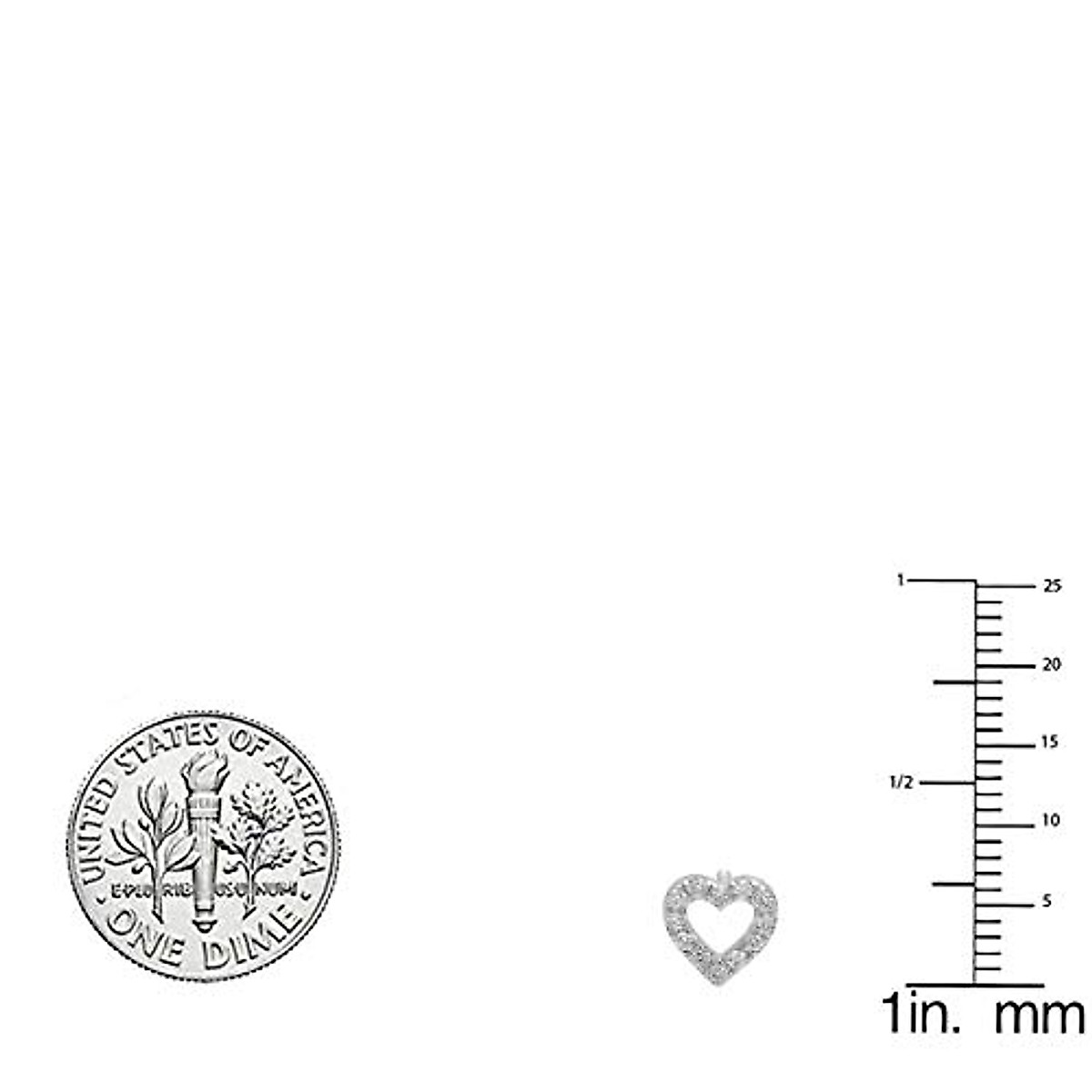 Dazzlingrock Collection 0.25 Carat (ctw) 10K White Diamond Ladies Heart Shape Fashion Stud Earrings 1/4 CT, White Gold