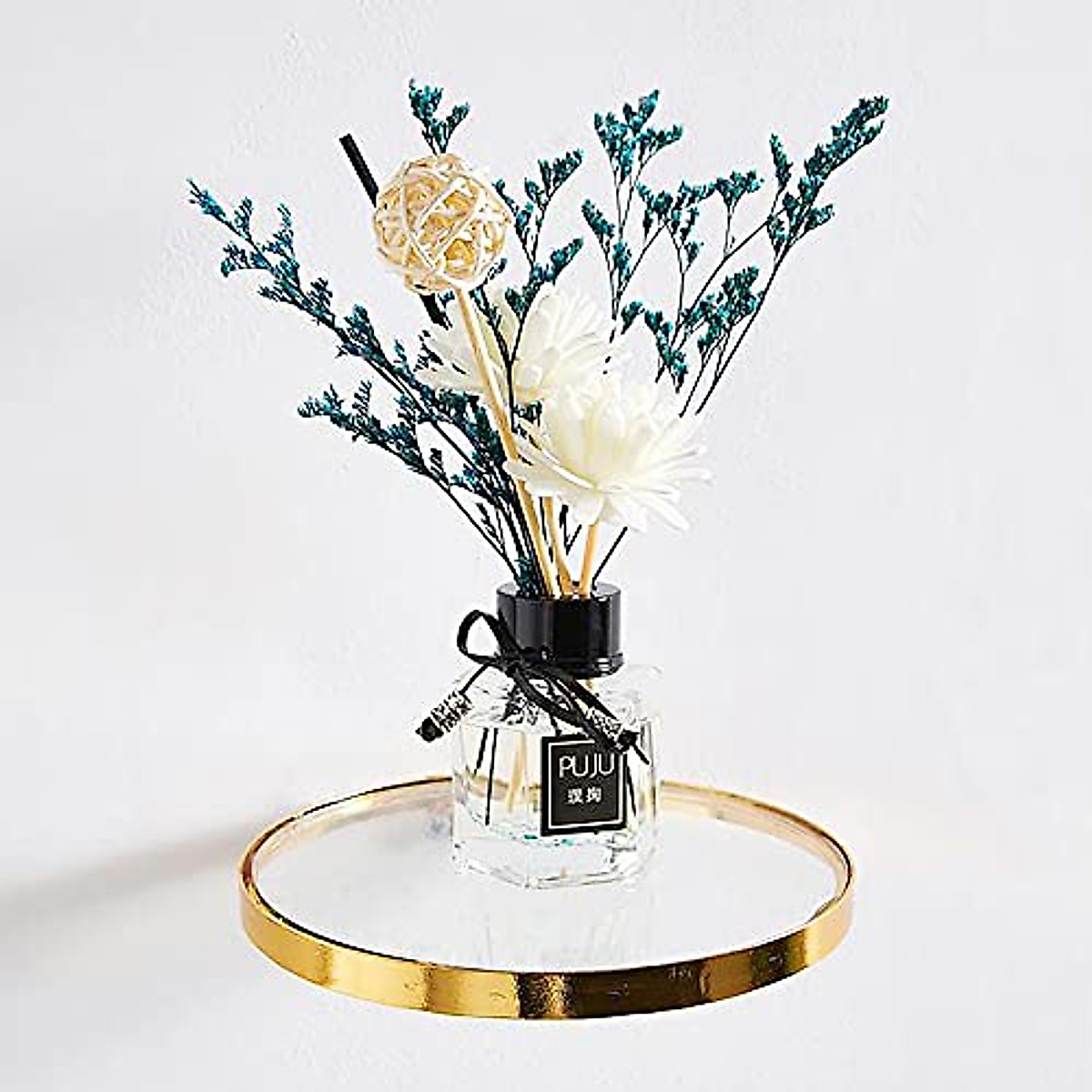 Flocovers Circular Design Small Wall Shelves,Glass Shelf Display Shelf Flexible Use of Wall Space,Floating Shelf for Bedroom, Living Room, Bathroom, Kitchen, Office and More