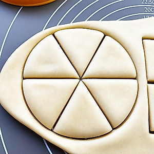 Multi 2.5" 6 Slice Pizza Pie Cookie Cutter, Multicutter for Pumpkin or Apple Pie Cookies, Orange or Watermelon Slices, 6 pcs Cookie Puzzle, Dough, Fondant (Pizza Pie (2.5" slices))