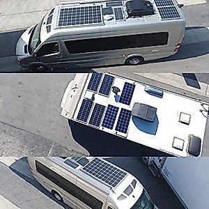 ExpertPower 100 Watt 12 Volt Monocrystalline Solar Panel, Compact Design 40.16 X 20.08 X 1.38 in, High Efficiency Module PV Power for Battery Charging Boat, Caravan, RV, Off Grid Applications