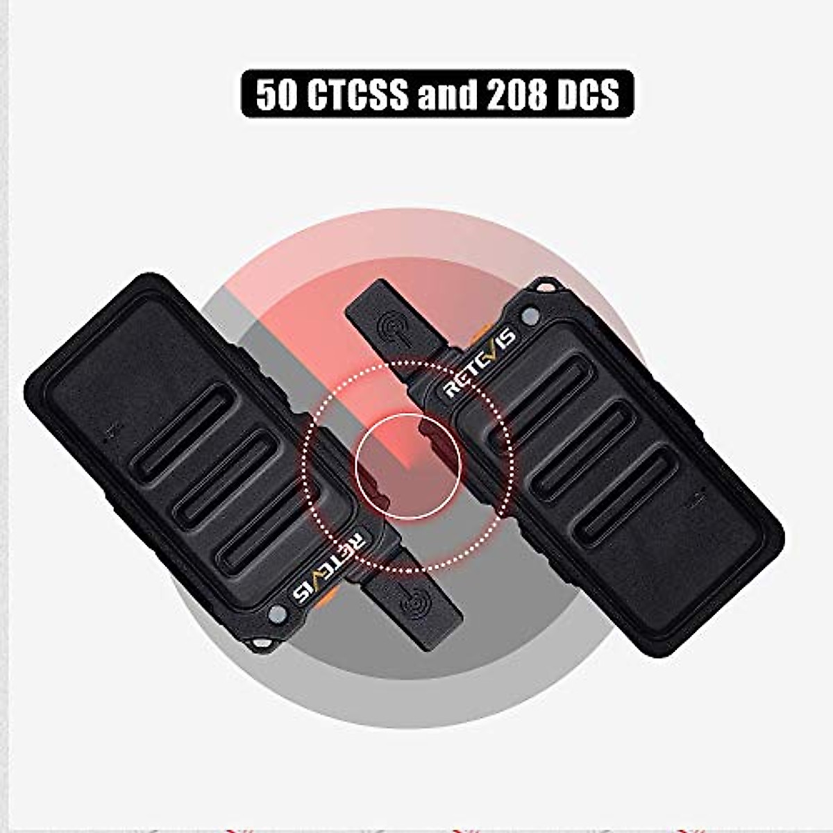 Case of 12, Retevis RT19 Walkie Talkies with Earpiece, Mini Two Way Radio Rechargeable,0.7 Inches Thick, Metal Clip, for Adults Commercial Restaurant Healthcare