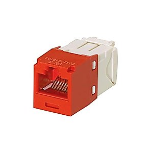 Panduit Mini-Com TX6 Plus Giga-Channel Cat6 Jack, Red, Box of 50 CJ688TGRD