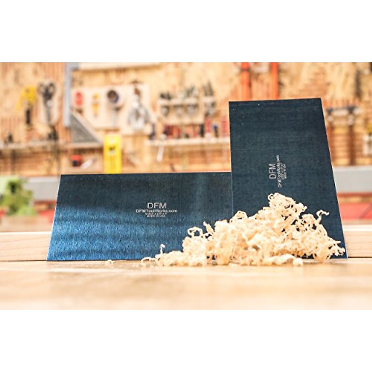 DFM Tool Works Blue Cabinet Scraper Rectangle Sets- MADE IN USA - Multiple Sizes (2, 0.032" x 2.5" x 5")
