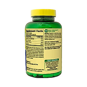 Calcium, Magnesium, Zinc & Vitamin D3. Includes Luall Fridge Magnetic + Spring Valley Calcium, Magnesium & Zinc Plus Vitamin D3 Caplets Dietary Supplement, 250 Count