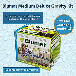 Blumat TROPF Medium Deluxe Irrigation Kit (12 Pack), Water Up to 12 Plants | Automatic Watering System | Garden, Patio, Hanging Baskets, Raised Bed, Greenhouse | Sustainable Outdoor System