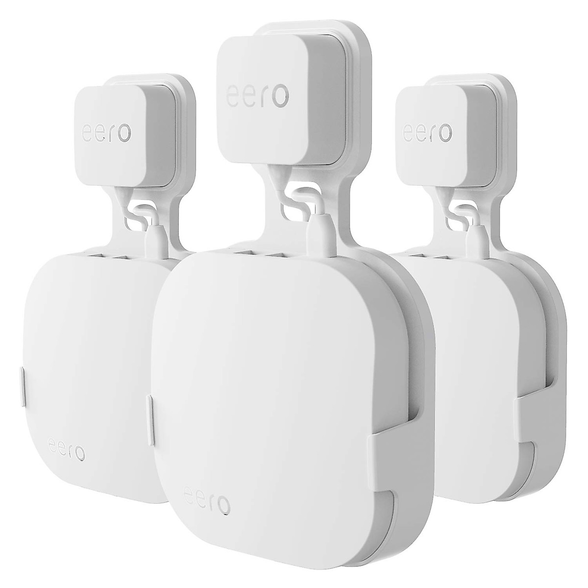 Wall Mount Holder for eero Pro Home WiFi System-Simple and Sturdy Wall Mount Holder Stand Bracket (NOT for eero 6 or eero pro 6), Without Messy Wires (White(3 Pack))
