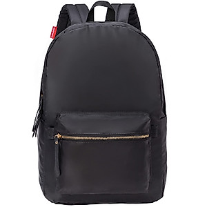 HawLander Lightweight School Backpack for Women or Teen Girls, Mid-Volume 20.0L, Black