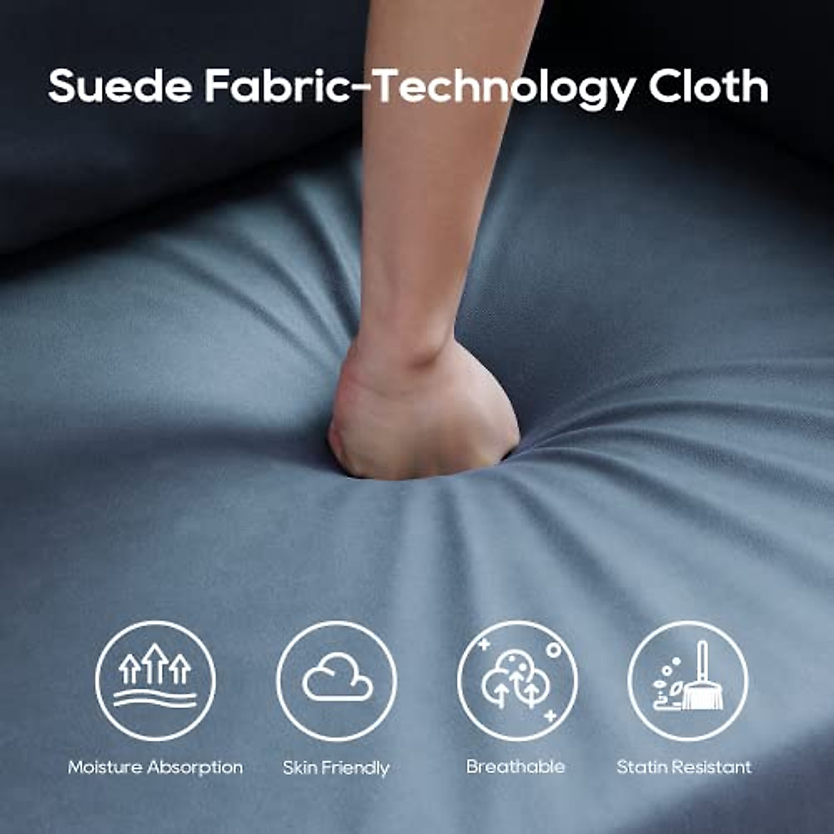 Vonanda Fabric Sofa, Blue Couch Upholstered Sofa, 72 Inch Blue Sofa, Modern Sofa for Living Room, Couch for Small Spaces, Apartment Sofa, Also for Bedroom, Office, Blue