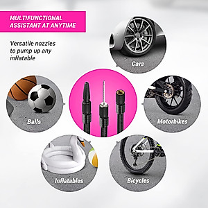 electric air compressor portable tire inflator with analog Pressure Gauge air pump for car tires 12V 110V tire pump for car bike balls & more Easy to use ideal for cool women and adults