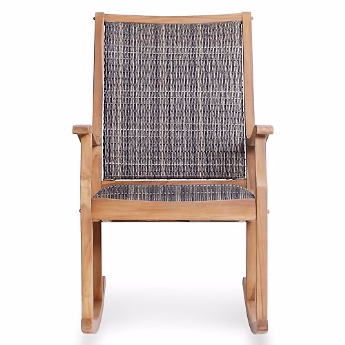 Cambridge Casual Auburn Upholstered Teak Wood Porch Rocking Chair