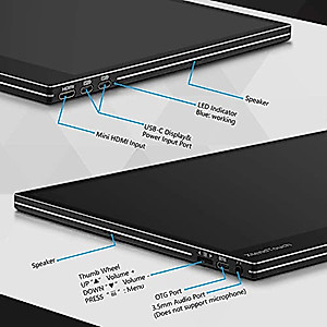 PEPPER JOBS Portable Touchscreen Monitor, XtendTouch 13.3 Inch FHD 1080P Display with Multi-Touch, Smart Cover, Dual Speakers, Compatible with Laptop/Switch/PS4/PS5(USB-C,Mini-HDMI,13.3",No Battery)