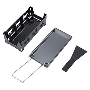 ViaGasaFamido Bakeware Stove Set Non-Stick Pan Portable Carbon Steel Grilling Tool Household Kitchen Grilling Tool Candle Light Cheese Pot with Foldable Handle