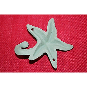 Southern Metal Vintage Style Starfish Wall Hooks | Coat Hooks | 3-D Cast Iron, Pack of 2 N-24