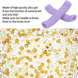 Keenso 1 Pair 4 Colors Anti-Slip Silicone Bike Brake Lever Grips Waterproof Brake Lever Cover Bike Brake Handle Grips Protector()