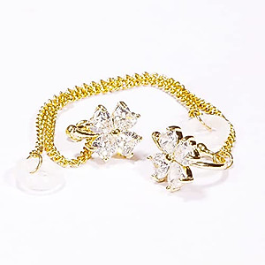 MicroTrouble Wireless Earphones Chain, 1 Pair Wireless Earphone Decorations Prevent Earphones from Falling and Losing. Butterfly Appearance, Metal Material (Lucky Clover)