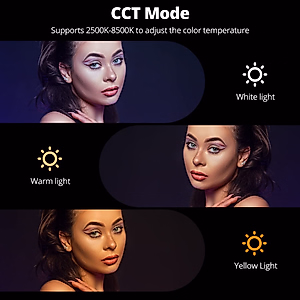 AMBITFUL A2 Full-Color RGB Tube Light, CRI 95 TLCI 97 Accurate Color,2500k-8500K Adjustable,RGB CCT HSI Mode, 29 Fx Light Effect,APP Control Support, Brightness Adjustable, Magnet Design (A2)