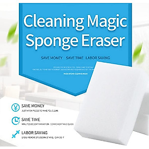 Dr.WOW Magic Cleaning Eraser,80 Pack Magic Sponge Eraser in Bulk -Multi Surface Power Scrubber Foam Cleaning Pads - Kitchen, Shoe,Floor,Bathroom, Wall Cleaner