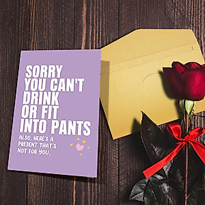 Nchigedy Funny Baby Shower Card, New Baby Congratulations Card for Her, Sarcastic Greeting Card for Mother To Be, Humorous Pregnancy Card