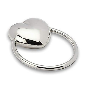 Krysaliis 925 Sterling Silver Heart Teether Rattle - Newborn Baby Boy and Baby Girl Gift - Non-tarnishing and Durable - Packaged in a Beautiful Gift Box