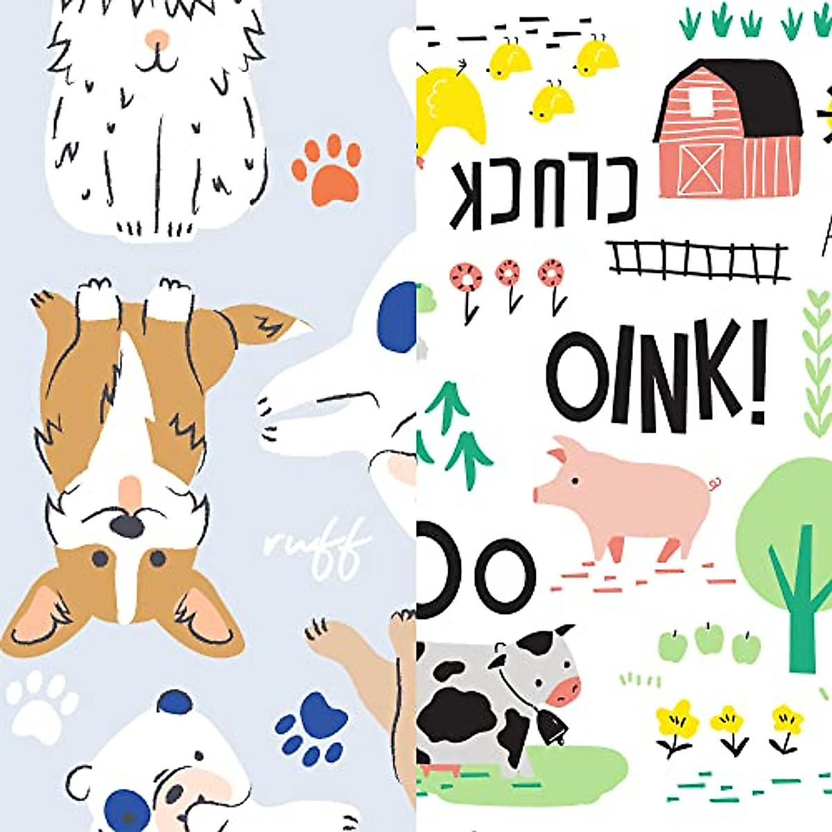 The Honest Company Clean Conscious Diapers | Plant-Based, Sustainable | Barnyard Babies + It’s A Pawty | Club Box, Size 7 (41+ lbs), 36 Count