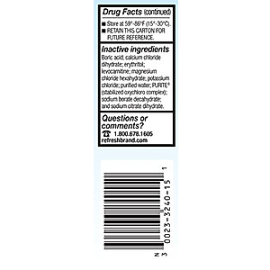 Refresh Optive Lubricant Eye Drops, Sterile, 0.5 Fl. Oz (Pack of 1)