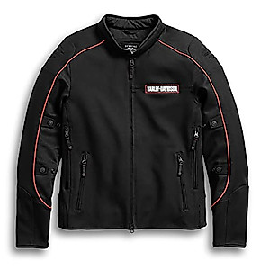 Harley-Davidson® Men's Manitowoc Stretch Riding Jacket - 98156-18VM (US, Alpha, XX-Large, Regular, Regular, Black)