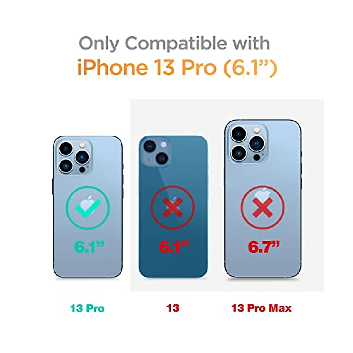 GVIEWIN for iPhone 13 Pro Case with Screen Protector & Camera Lens Protector, [10FT Military Grade Drop Protection] Clear Shockproof Slim Fit Floral Phone Case for Women Girls (Rosa Chinensis/Blue)