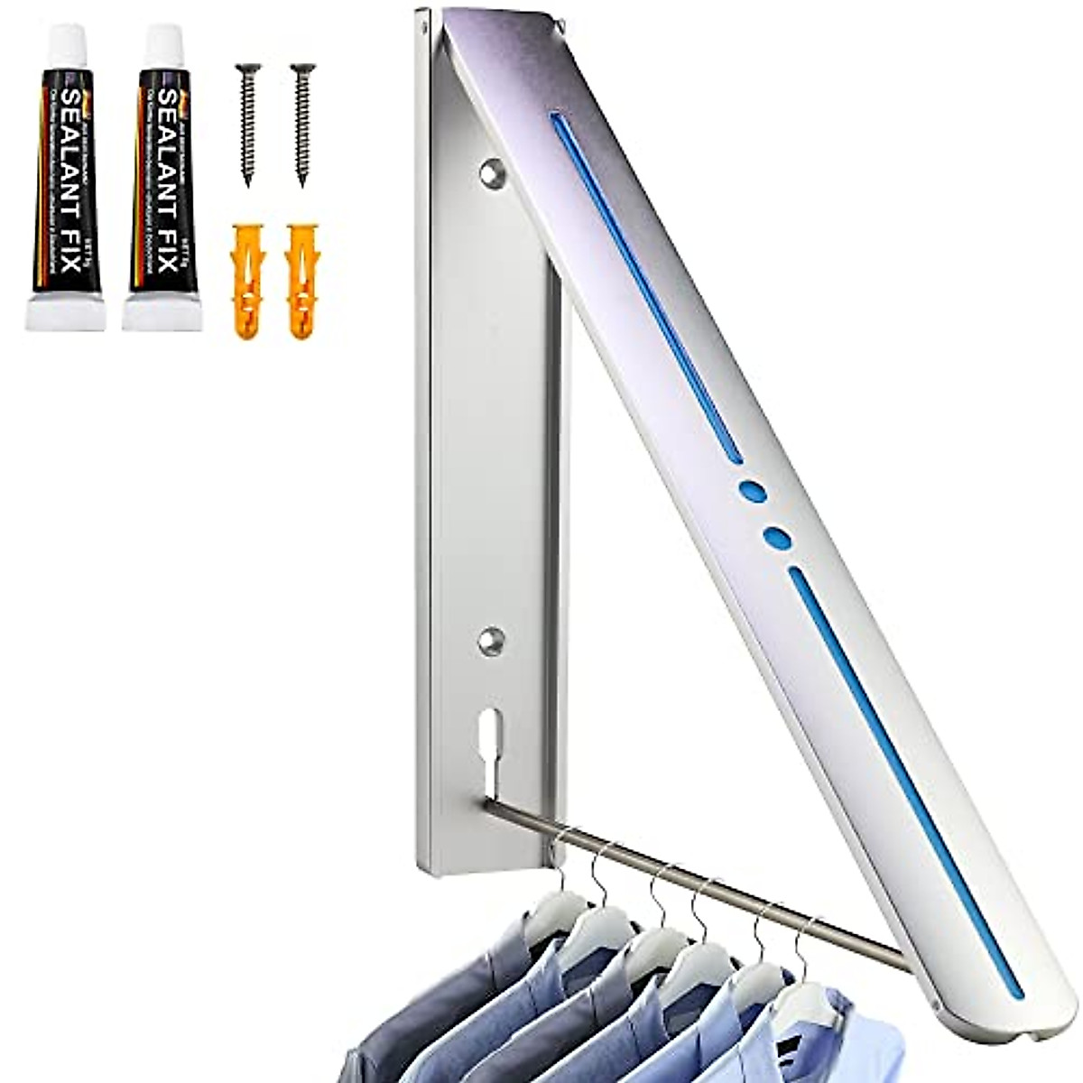 VMVN Clothes Drying Rack,Laundry Drying Rack Clothing Foldable,Clothes Hanging Organizer Hanger Rack,Wall Mounted Retractable Space Saving Dryer Rack