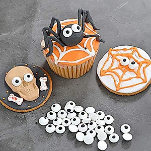 1 Bottle Candy Eyeballs Eyes Cake Cupcake Sprinkles Cookie Decorations Sweet Personalities Edible Candy Toppers For Christmas Cake Cupcakes Decoration(Small)