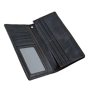 vogueteen Real Leather Mens Biker Card/Money Long Wallet Purse W/Jeans Key Chain