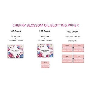 [varuza] Biodegradation Natural Hemp Face Oil Blotting Paper with Mirror Case and Refills