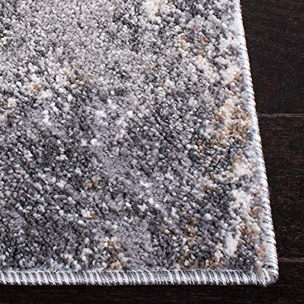 SAFAVIEH Aston Collection 5'3" x 7'7" Light Grey/Grey ASN715F Modern Abstract Non-Shedding Living Room Bedroom Dining Home Office Area Rug