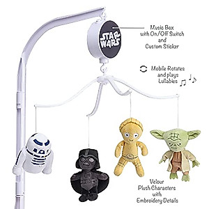Lambs & Ivy Star Wars Classic Musical Baby Crib Mobile Soother Toy