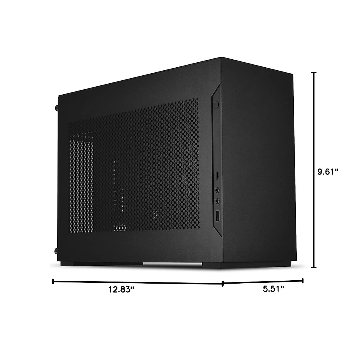 Lian Li A4-H2O Small Case - Mini ITX - Aluminum Exterior & SPCC Steel Interior - PCIe 4.0 - Easy AIO Installation - Supports SFX/SFX-L Power Supply (A4-H2O A4 BLACK)