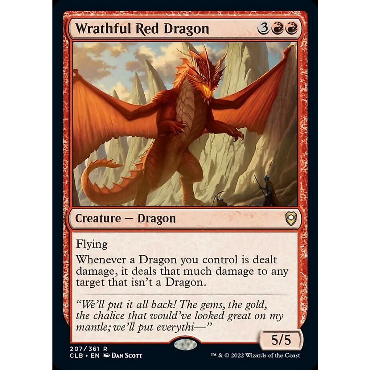 Magic: the Gathering - Wrathful Red Dragon (207) - Battle for Baldur's Gate