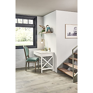 ClosetMaid 3950 X-Frame Design Writing Desk or Console Table with Drawers, White Wood