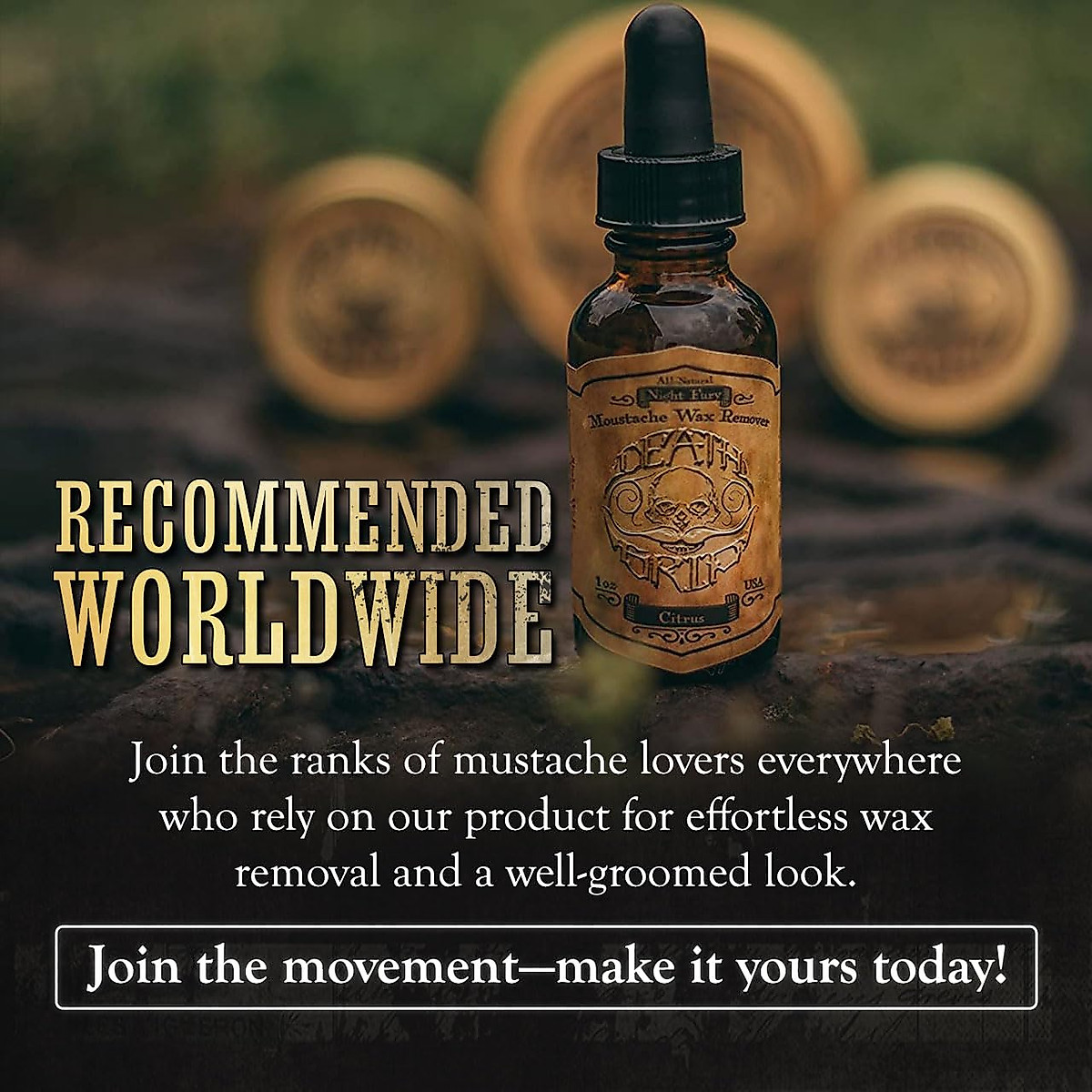 THE VINTAGE GROOMING CO. Mustache Wax Remover Night Fury Oil by Death Grip - Get Wax Out Of Your Handlebar Moustache Or Beard | Mustache Cleaner Kit