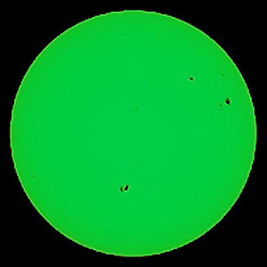 #14 Welder's Glass Solar Eclipse and Sun Viewer-Pleasing Green Image of The Sun - Made in USA