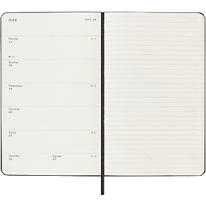 Moleskine Classic 18 Month 2022-2023 Weekly Planner, Hard Cover, Large (5" x 8.25"), Black