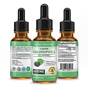 (5 Pack) Liquid Chlorophyll Drops Maximum Strength 6000MG Concentrate Packed Antioxidants Minerals and Vitamins 120 Servings Per Bottle
